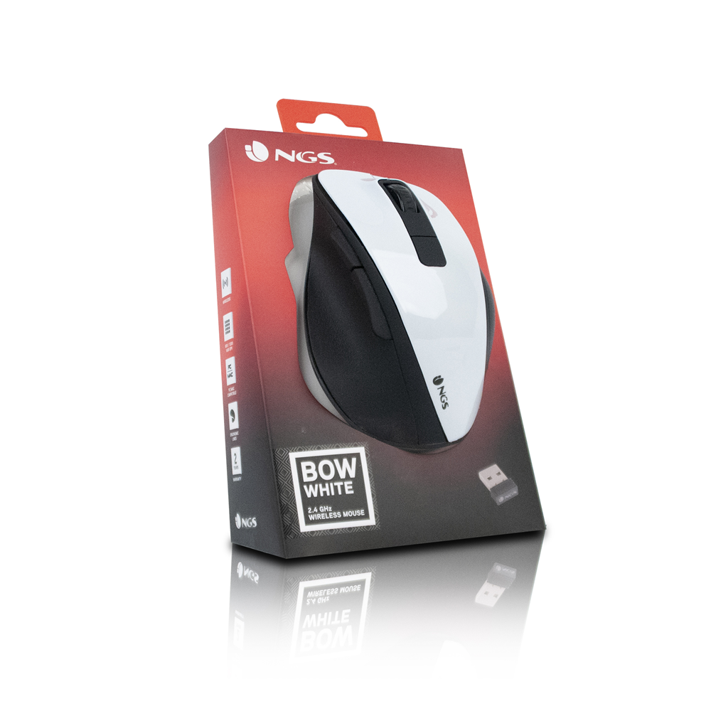 Mice | 5 BUTTONS OPTICAL WIRELESS MOUSE, ERGONOMIC, BIG SIZE | NGS